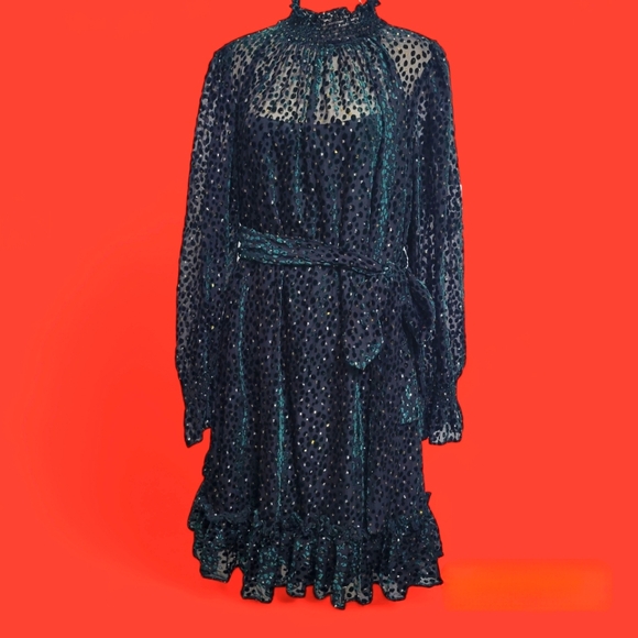 Alex Marie | Dresses | Plus Size Alex Marie Skyler Teal Gold Velvet ...